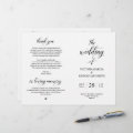 Elegant Classy Wedding Ceremony Foldable Program | Zazzle