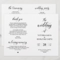 Elegant Classy Wedding Ceremony Foldable Program | Zazzle