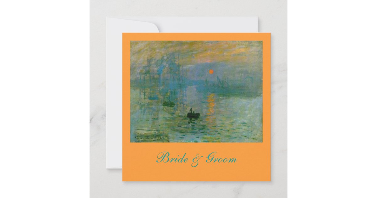 Elegant Claude Monet Wedding Invitations | Zazzle