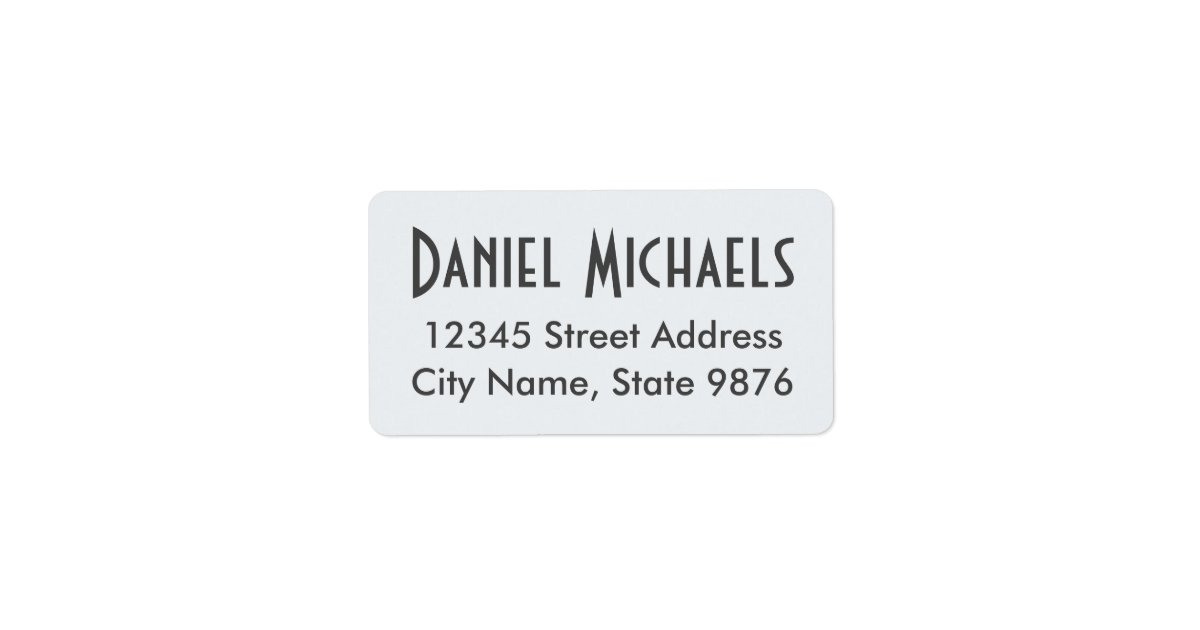 Elegant Clear White Custom Address Label | Zazzle