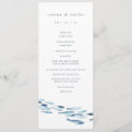 Elegant Coastal Blue Watercolor Fish Wedding Program | Zazzle