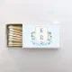 Elegant Coastal Pale Blue White Wedding Monogram Matchboxes | Zazzle