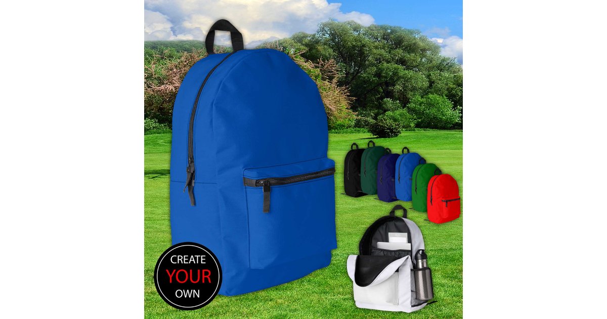 Elegant Cobalt Blue Backpack, Bag / Customize | Zazzle