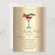 Elegant Cocktail,String Lights Gold Christmas Invitation | Zazzle