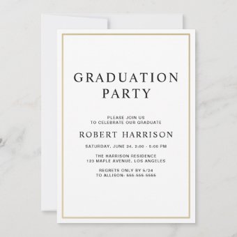Elegant College Graduation Party Invitation | Zazzle