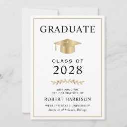 Elegant College Graduation Party Invitation | Zazzle