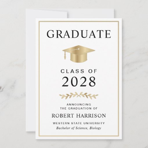 Elegant College Graduation Party Invitation | Zazzle