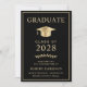 Elegant College Photo Black Gold Graduation Announcement | Zazzle