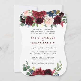 Elegant Colorful Floral Delight Wedding Invitation | Zazzle