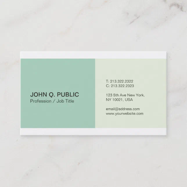 Elegant Colors Professional Creative Modern Business Card | Zazzle