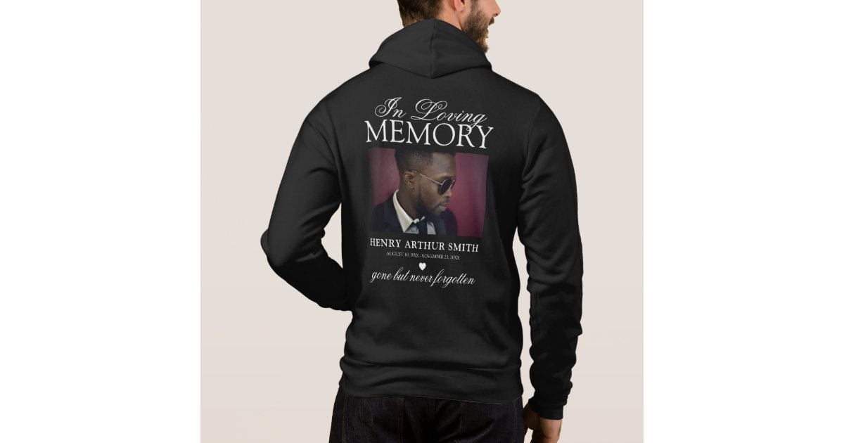 Elegant Commemorative Photo | In Loving Memory Hoodie | Zazzle