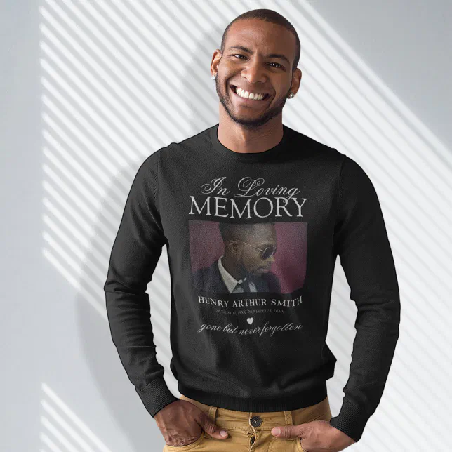 Elegant Commemorative Photo | In Loving Memory Sweatshirt | Zazzle