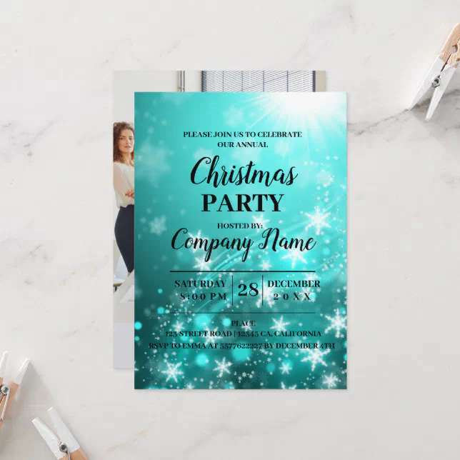 Elegant Company Cocktail Christmas Party Invitatio Invitation | Zazzle