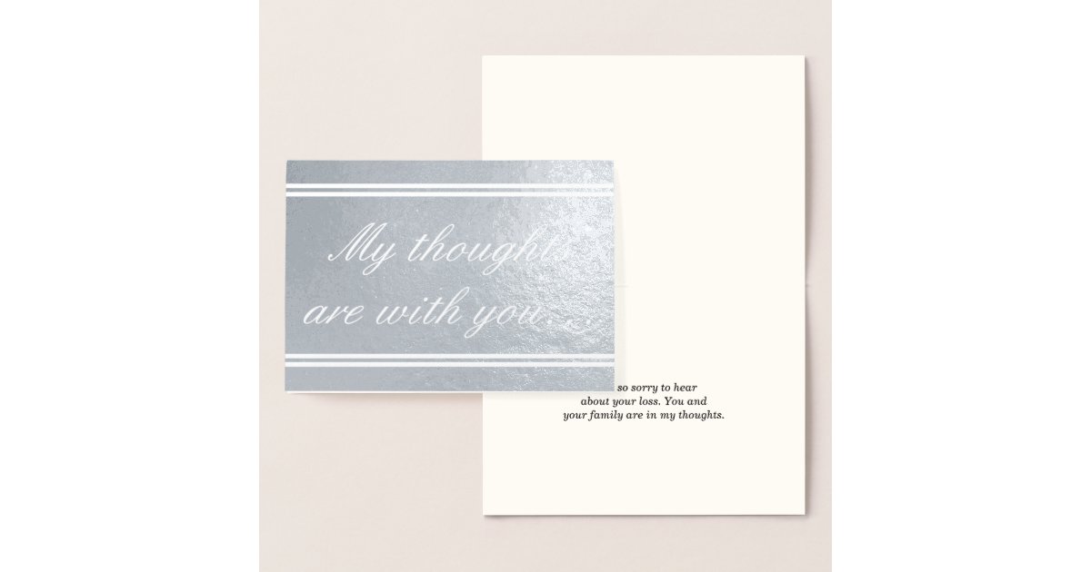 Elegant Condolences Card | Zazzle
