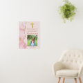 Elegant Confirmation Cross Pink Gold Photo Party Foam Board | Zazzle