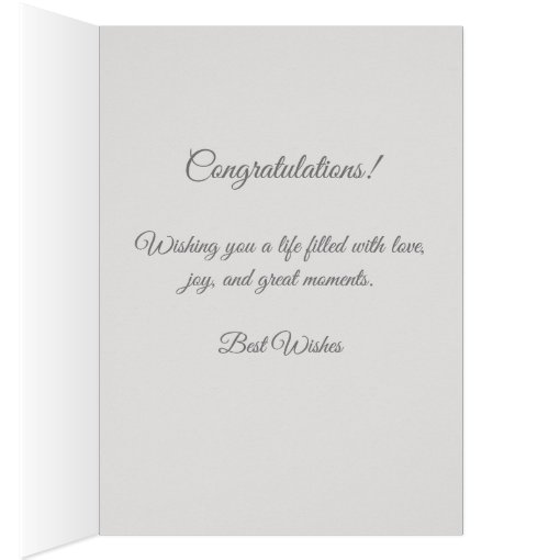 Elegant Congratulations Card | Zazzle