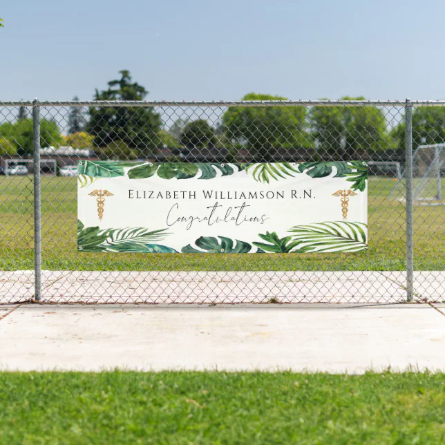 Elegant Congratulations Graduation Medical Nurse Banner | Zazzle