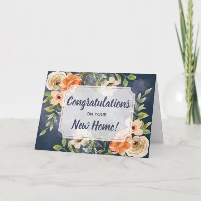 Elegant Congratulations on Your New Home Card | Zazzle