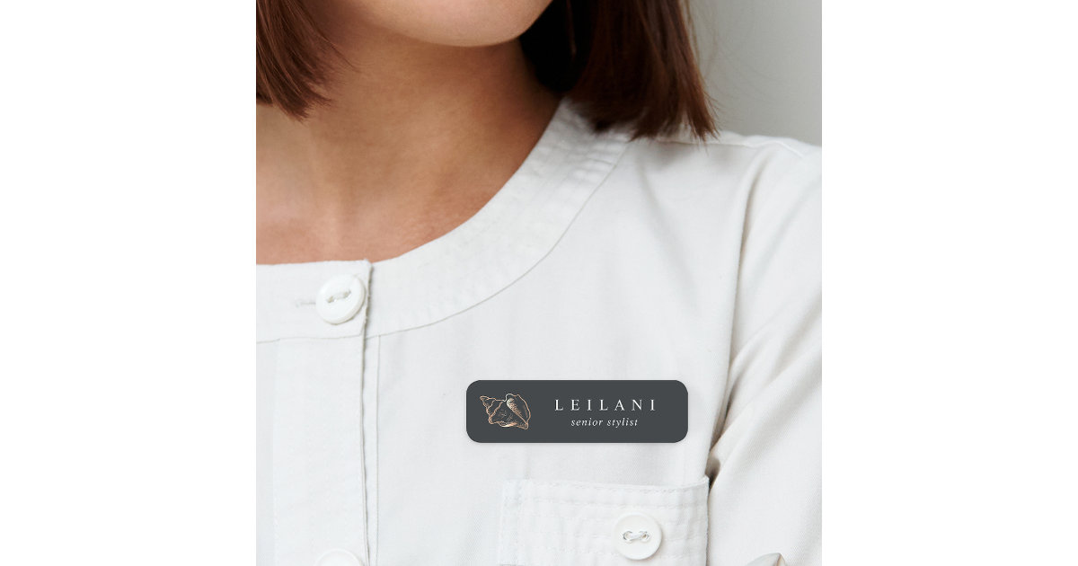 Elegant Copper Conch Shell Name Tag | Zazzle