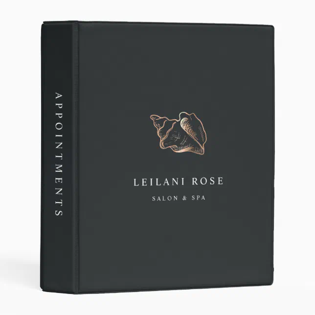 Elegant Copper Conch Shell Personalized Mini Binder | Zazzle