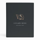 Elegant Copper Conch Shell Personalized Mini Binder | Zazzle