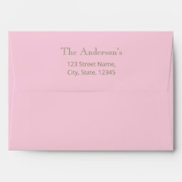 Elegant Coquette Pink Bow Floral Baby Shower Envelope | Zazzle