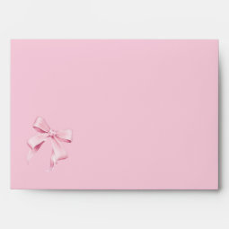 Elegant Coquette Pink Bow Floral Baby Shower Envelope | Zazzle