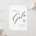 Elegant Corporate Black Tie Calligraphy Gala Invitation | Zazzle