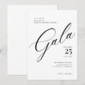 Elegant Corporate Black Tie Calligraphy Gala Invitation | Zazzle