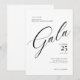 Elegant Corporate Black Tie Calligraphy Gala Invitation | Zazzle