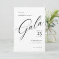 Elegant Corporate Black Tie Calligraphy Gala Invitation | Zazzle