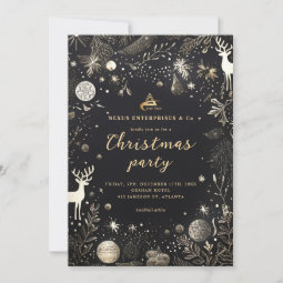 Elegant Corporate Christmas Party Business Holiday Invitation | Zazzle