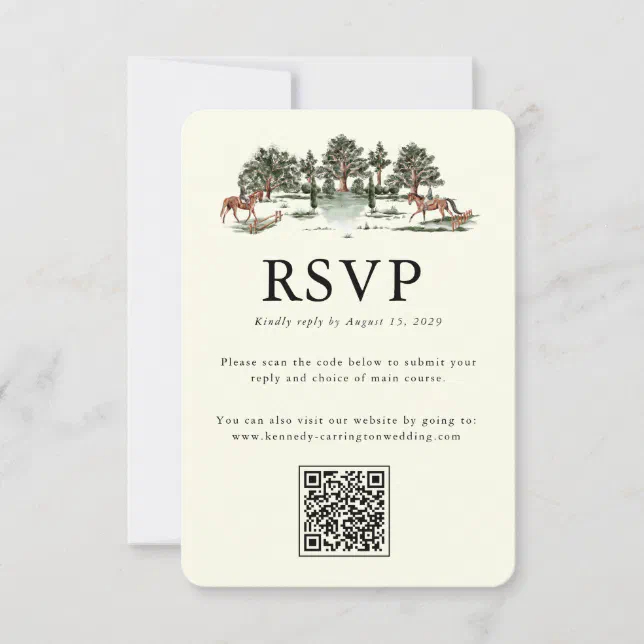 Elegant Country Manor | Ranch Response Card | Zazzle