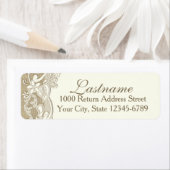 Elegant Country Rustic Floral Design Label | Zazzle