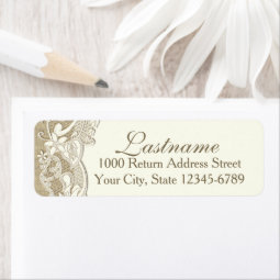 Elegant Country Rustic Floral Design Label | Zazzle