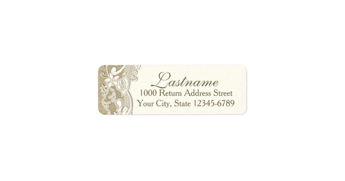 Elegant Country Rustic Floral Design Label | Zazzle