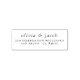 Elegant Couple Names Typography Return Address Self-inking Stamp | Zazzle