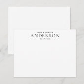 Elegant Couple Newlywed Name Wedding Stationery Note Card | Zazzle