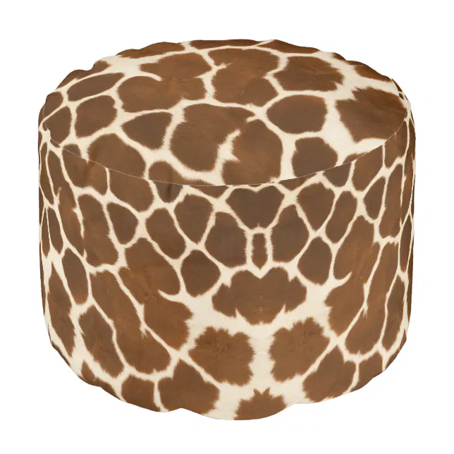 Elegant Cow Faux Leather Popular Collection Pouf | Zazzle