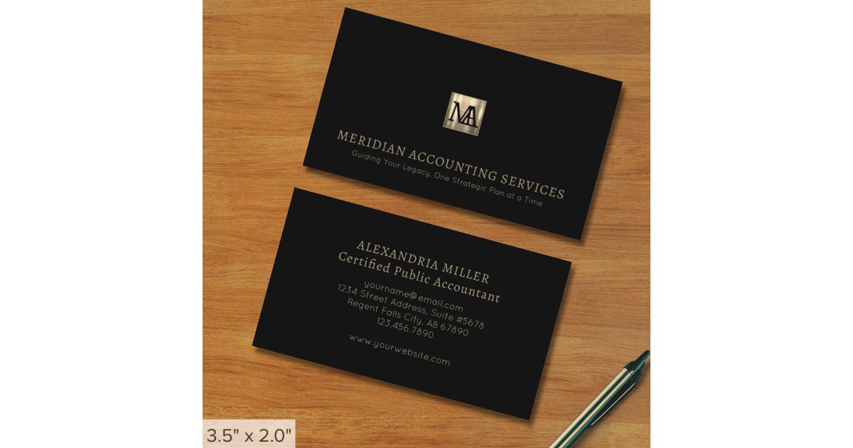 Elegant CPA Business Card | Zazzle