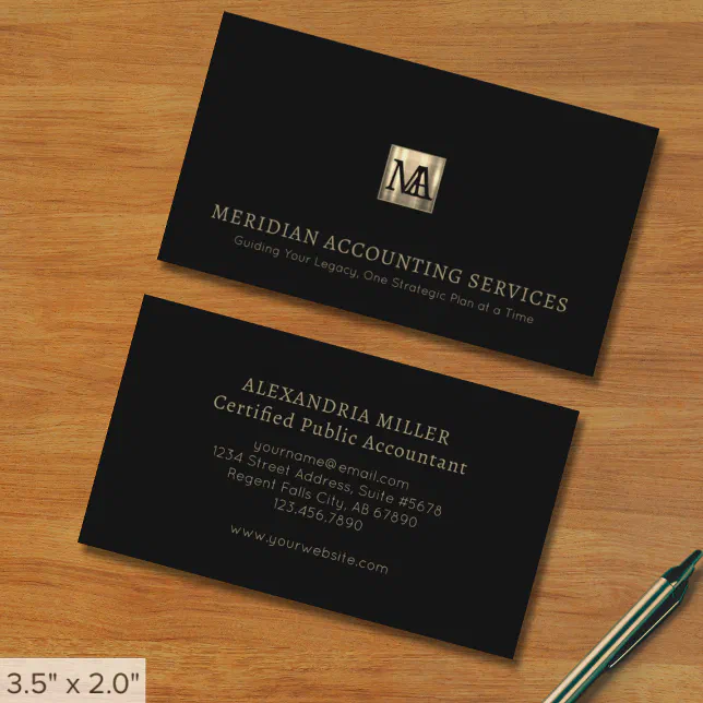 Elegant CPA Business Card | Zazzle