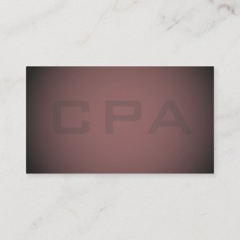 Elegant CPA Certified Public Accountant Business Card | Zazzle