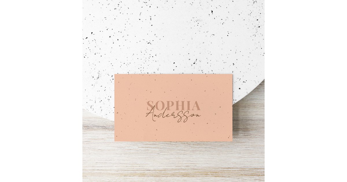 Elegant Craft Light Terracotta Blush Business Card | Zazzle