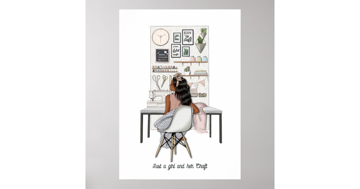 Elegant Crafting Queen Poster | Zazzle