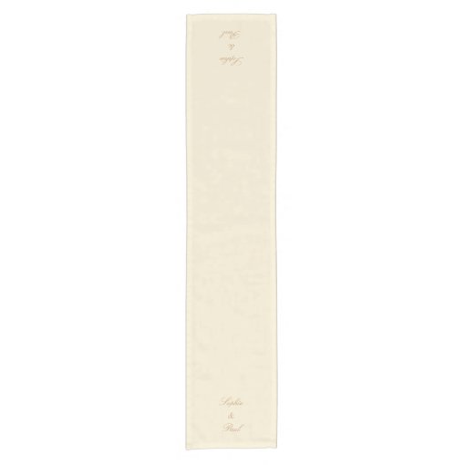 Elegant Cream Beige Wedding Table Runner | Zazzle