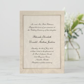 Elegant Cream Custom Wedding Invitation | Zazzle