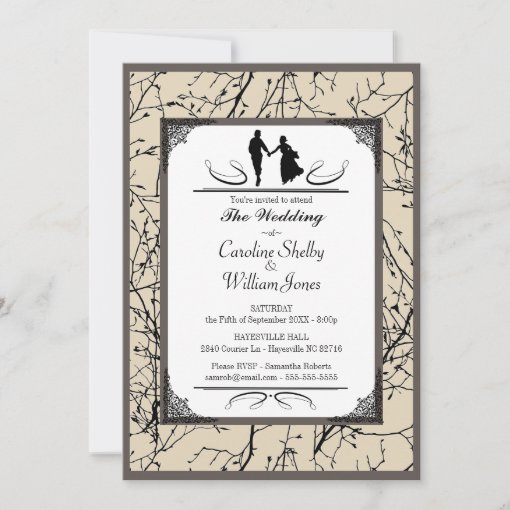 Elegant Cream Modern Simple Wedding Invitation | Zazzle
