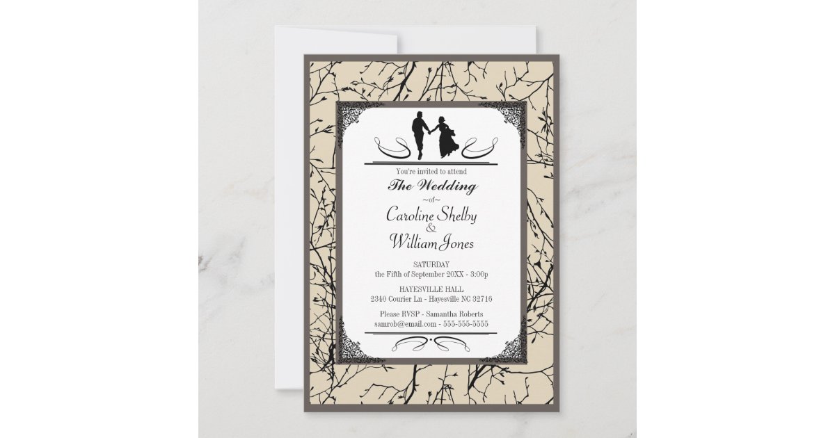 Elegant Cream Modern Simple Wedding Invitation | Zazzle