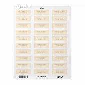 Elegant cream off white return address label | Zazzle