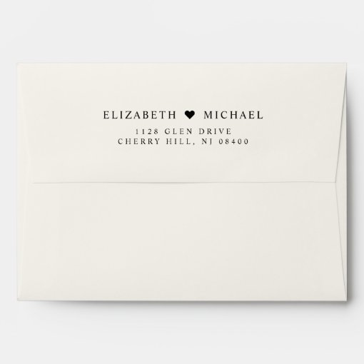 Elegant Cream Wedding Return Address Envelope | Zazzle